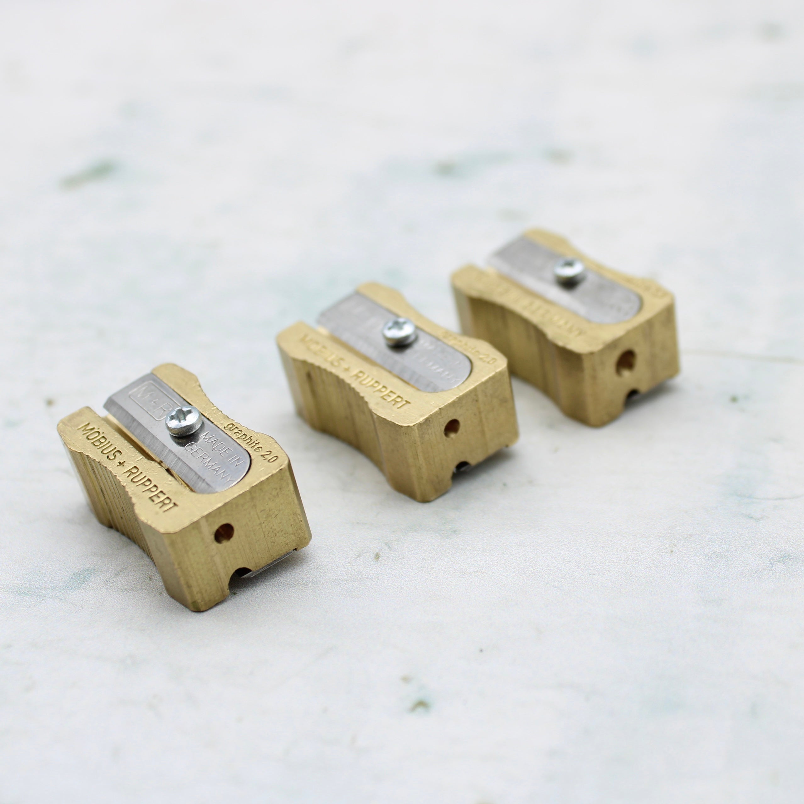 M&R Solid Brass Pencil Sharpener for 2 leads (2.0mm & 3.2mm ...