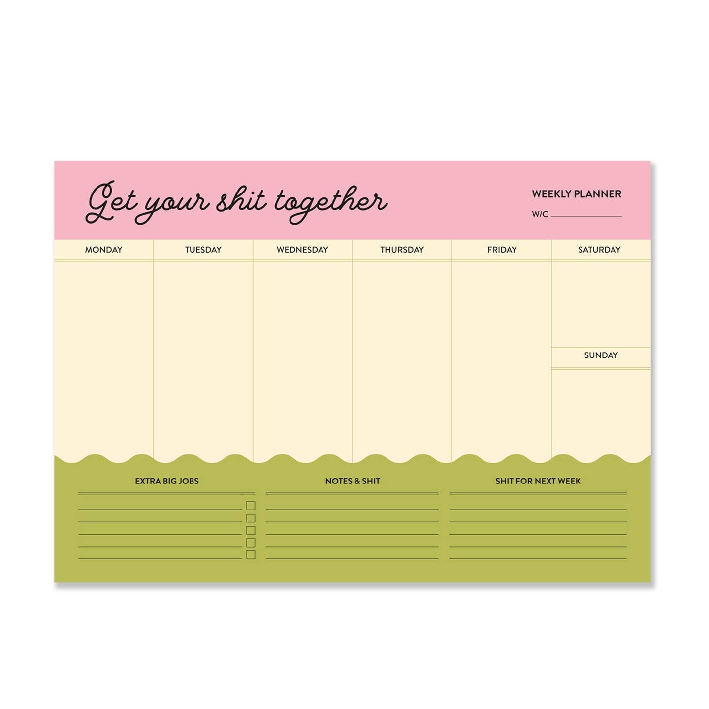 Get Your Shit Together Weekly Planner A4 | Stationery | Pencil Me In
